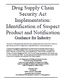 FDA Finalizes Guidance On Suspect Product – RxTrace
